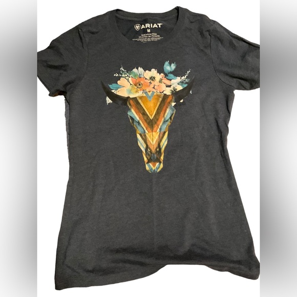 Tops | Ariat Small Skull T Shirt | Poshmark